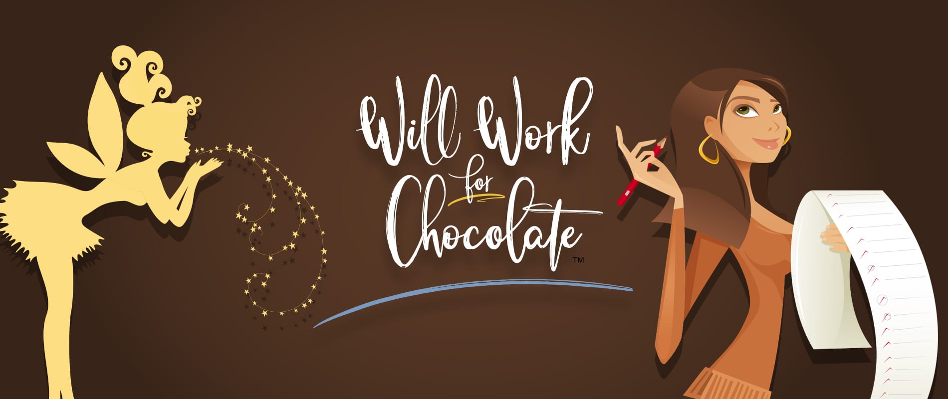 Will Work for Chocolate - Blue Zoo Creative